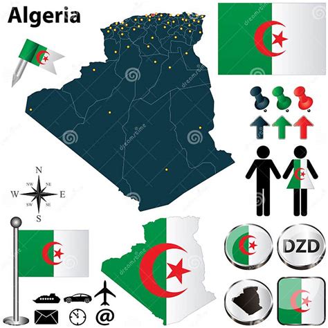 Map Of Algeria Stock Vector Illustration Of Algerian 31325291