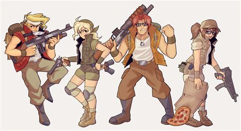 Fio Germi Kasamoto Eri Marco Rossi And Tarma Roving Metal Slug