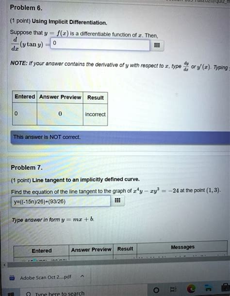 Solvedproblem 6 1 Point Using Implicit Differentiation Suppose That Y Fr Is