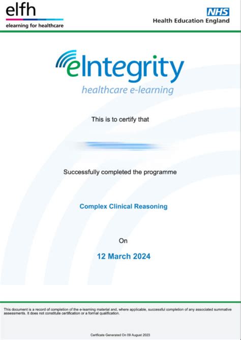 Complex Clinical Reasoning Eintegrity