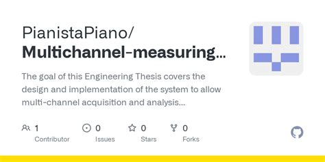 Github Pianistapiano Multichannel Measuring System Ad Conventers The
