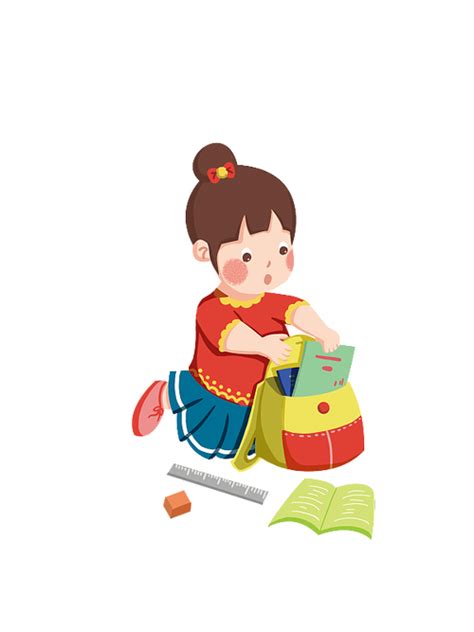 整理书包简笔画一年级 简笔画图片大全