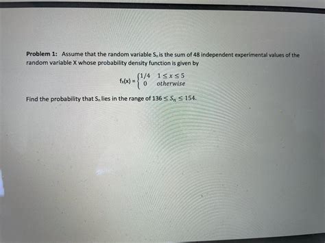solved problem 1 assume that the random variable s is the
