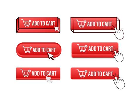 premium vector add to cart button with pointer clicking add to cart