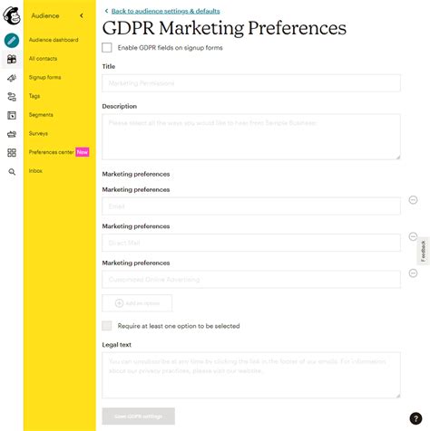 How To Use The Mailchimp GDPR Marketing Options In 3 Steps