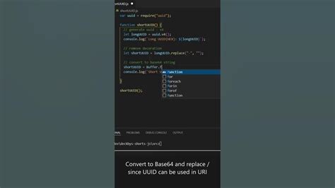 Generate Short Uuid Learn Javascript Shorts Youtube