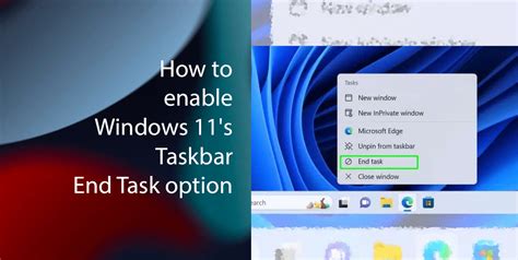 how to enable windows 11 s taskbar end task option