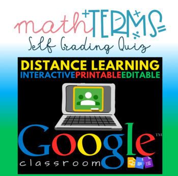 Math Terms Vocabulary Self Grading Quiz Google Classroom Google Forms