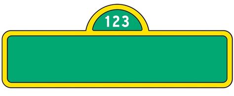 Sesame Street Sign Printable