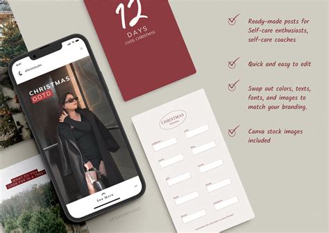 Influencer Christmas Instagram Templates Influencer Etsy