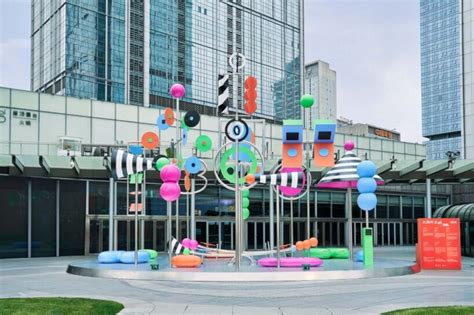 Wade And Letas Colorful Shapes And Patterns Spin On Rooftop In China