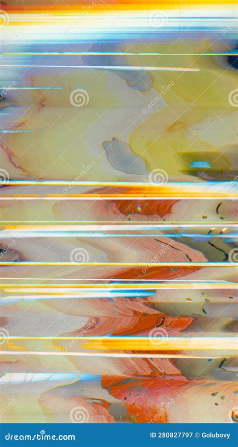 Color Artifacts Glitch Art Background Static Noise Stock Image Image