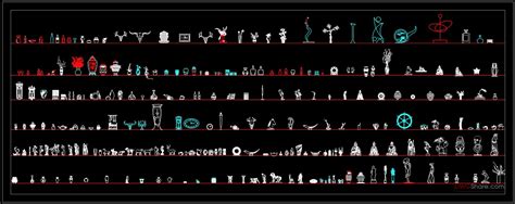 18 Accessories Autocad Blocks Free Download
