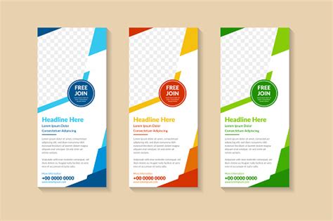 Koleksi Template Desain Banner Abstrak Dengan Latar Belakang Putih