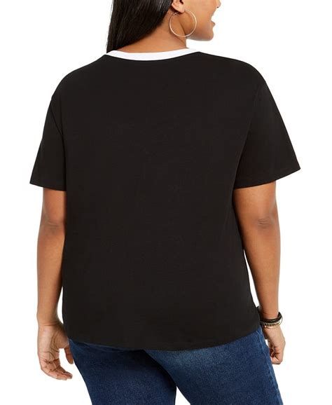 Rebellious One Trendy Plus Size Cotton Rose Graphic T Shirt Macys