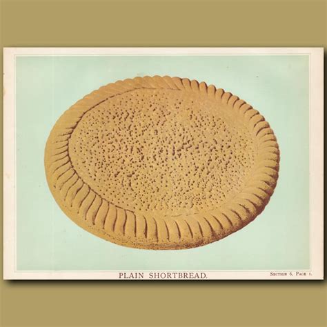 Plain Shortbread Genuine Antique Print For Sale