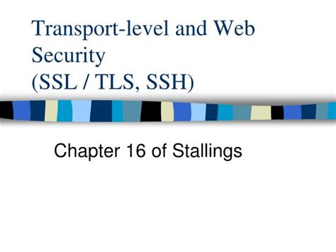 ppt transport level and web security ssl tls ssh powerpoint