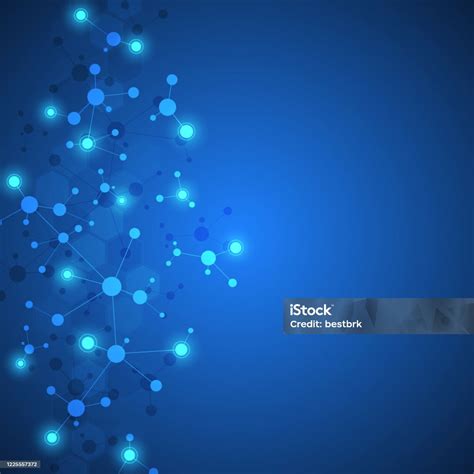 분자의 추상적 인 배경 분자 구조 또는 Dna 가닥 유전 공학 신경망 혁신 기술 과학 연구 기술 과학 및 의학 개념 Dna에 대한 스톡 벡터 아트 및 기타 이미지 Istock