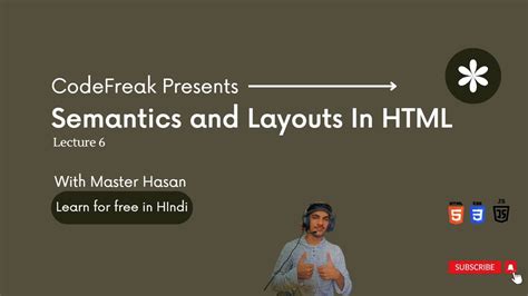 Semantics In Html Chapter 2 Lecture 6 Web Development In Hindi