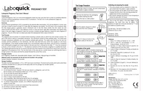Laboquick Pregnancy Test Kit User Guide Pdf