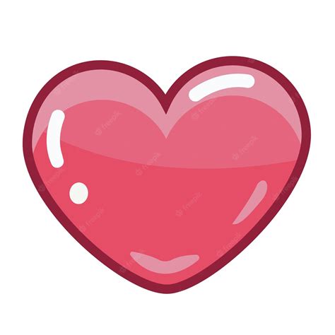 그래픽 디자인 프로젝트 벡터 일러스트 레이 션에 대 한 붉은 심장 아이콘 프리미엄 벡터