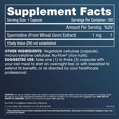 Pure Spermidine 1 Mg 180 Softgels