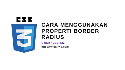 cara menggunakan property border radius di css