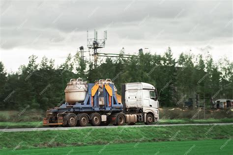 Premium Photo Semi Truck With Propane Tank Moving On Asphalt Road Adr