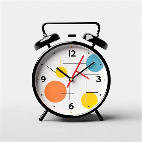 Premium Photo Alarm Clock Minimal Art Style White Background High