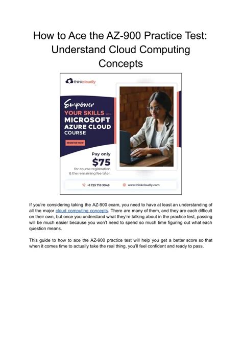 Ppt How To Ace The Az Practice Test Understand Cloud Computing