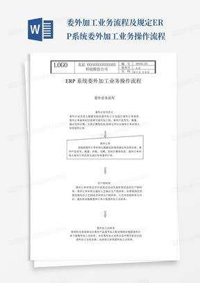 委外加工单Word模板 委外加工单Word模板下载 熊猫办公