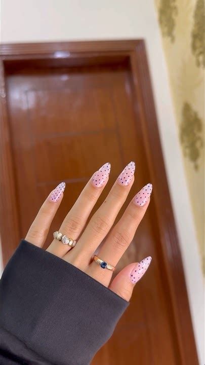 Easy Polka Dot Nail Art💙 Naildesigns Youtubeshorts Youtube