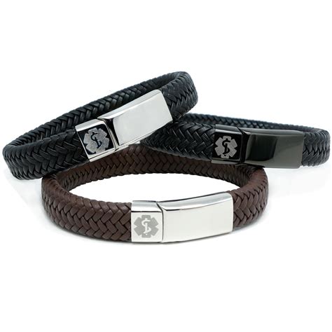 Gold Medic Alert Stretch Bracelet With Up To 300 Letters Printed Onto