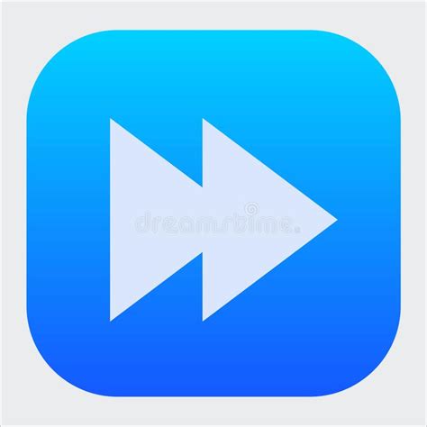 Next Button Icon Symbol Button In Gradient Blue Color For Mobile Stock Illustration