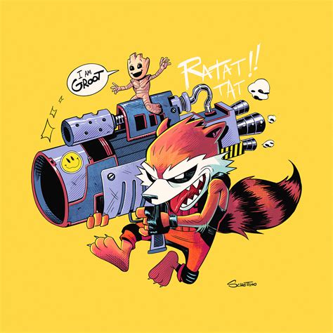 Rocket And Groot Behance