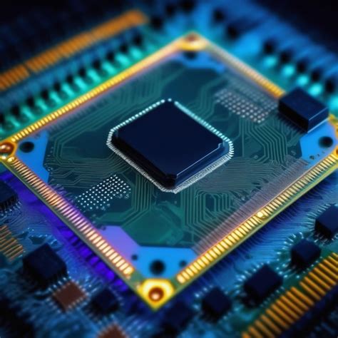 Premium Photo Integrated Microchip Circuit Board For Server Central