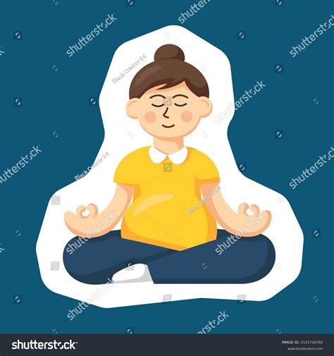 Colorful Simple Flat Vector Pregnant Woman Stock Vector Royalty Free