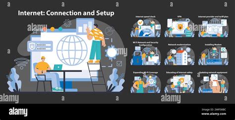 Wi Fi Network Dark Or Night Mode Set Specialist Setting Up Developing