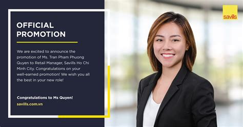 Savills Vietnam Congratulations On Your Promotion Quyen