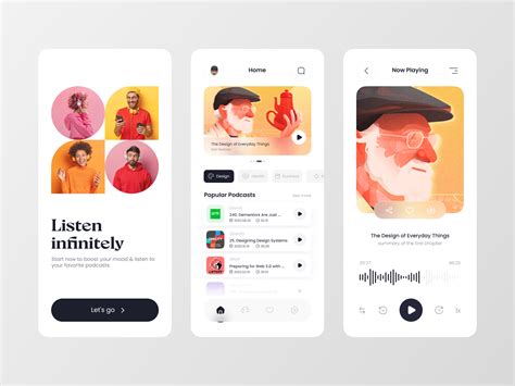 podcast app light version🎙 by mahdi for pela design on dribbble