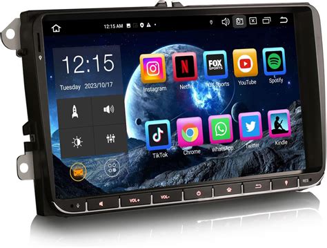 Erisin 9 Zoll 8 Kern 4GB 64GB Android 13 Autoradio mit Navi GPS Für