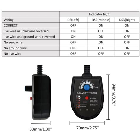 Socket Phase Detector 3 Phase Polarity Phase Check Grandado