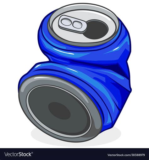 Crushed Soda Can Royalty Free Vector Image Vectorstock