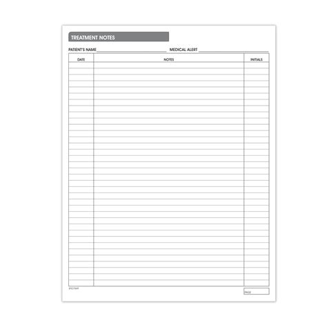 Chart Notes Template