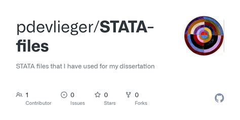 Github Pdevlieger Stata Files Stata Files That I Have Used For My Dissertation
