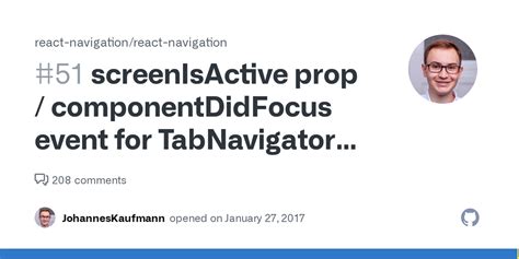 Screenisactive Prop Componentdidfocus Event For Tabnavigator Items