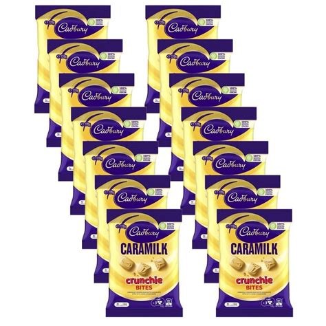 14pc Cadbury Caramilk Crunchie Bites 120g Chocolate Confectionery Candy Big W