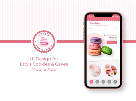Ui Design Ettys Cake And Cookies Mobile App