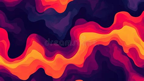Abstract Waves Dance In Vibrant Hues Creating An Energetic Dynamic Backdrop Stock Illustration