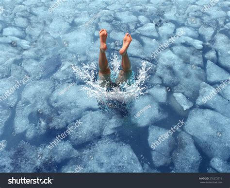 Cool Down Cooling Off Concept Diver Stock Illustration 275272916